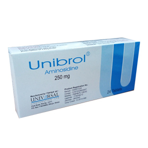 UNIBROL (AMINOSIDINE) 250MG [24 Tabs] | HarakaMeds